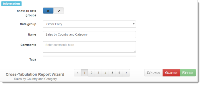 Creating a Cross-Tab Report - IQ reseller Report Writer